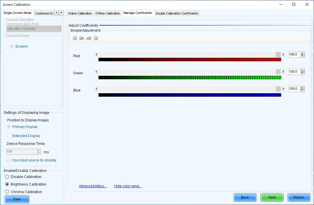 NovaStar Brightness Calibration - Olympian LED